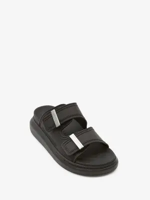 Alexander McQueen Oversized Hybrid Slide - Black/silver