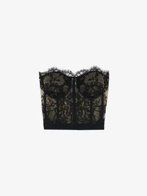 Alexander McQueen Lace Corset - Black