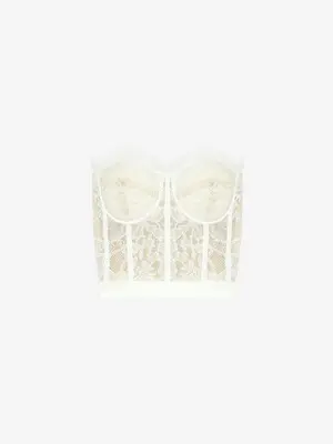 Alexander McQueen Lace Corset - White