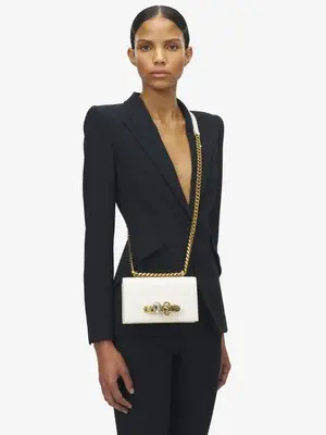 Alexander McQueen Jewelled Satchel - Deep Ivory