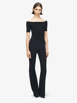 Alexander McQueen Narrow Bootcut Trousers - Black