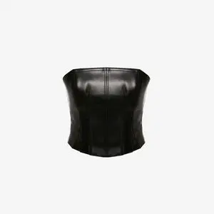 Alexander McQueen Leather Bustier Top