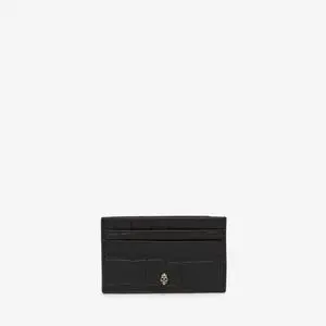 Alexander McQueen Embossed Croc Card Holder
