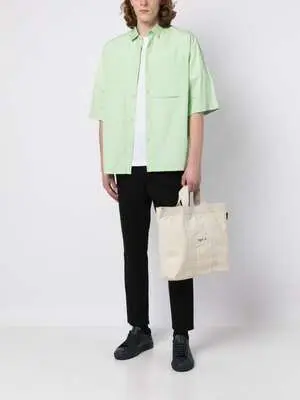 AGNES B. Logo-print Canvas Tote