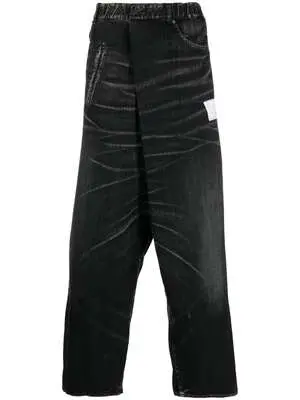 Mihara Yasuhiro Off-centre Wide-leg Jeans
