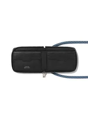 Amiri Leather Logo Print Crossbody Wallet Bag