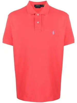 Polo Ralph Lauren Logo-embroidered Short-sleeved Polo Shirt - Red
