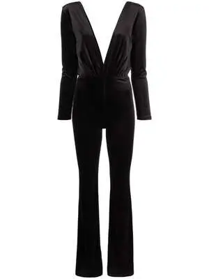 Alchemy Fashions X Lia Aram Velvet Jumpsuit - Black