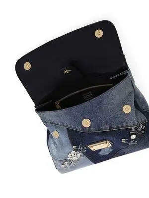 Dolce & Gabbana Sicily Medium Patchwork Denim Top-handle Bag