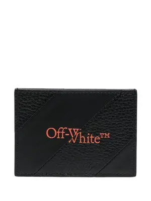 Off-white Textured Wallets For Men