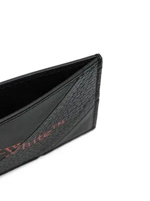 Off-White Logo-print Leather Cardholder - Black