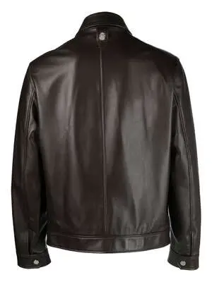 BILLIONAIRE Leather Bomber Jacket