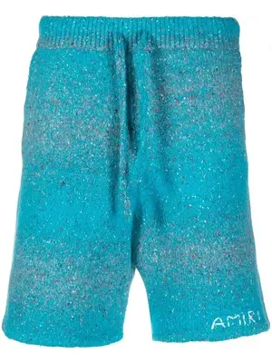 Amiri Embroidered Logo Knitted Shorts
