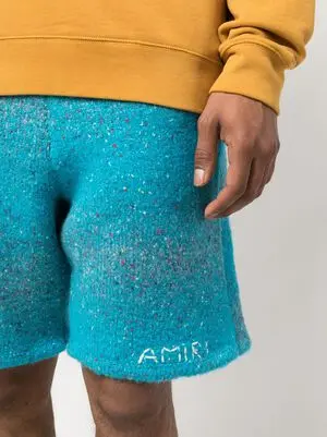 Amiri Embroidered Logo Knitted Shorts