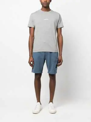 Stone Island Logo-patch Detail Shorts - Blue