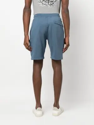 Stone Island Logo-patch Detail Shorts - Blue