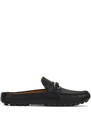 FERRAGAMO Gancini Plaque Driving Mules
