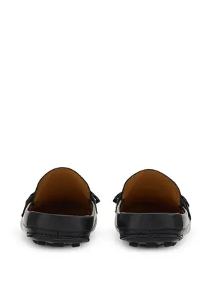 FERRAGAMO Gancini Plaque Driving Mules
