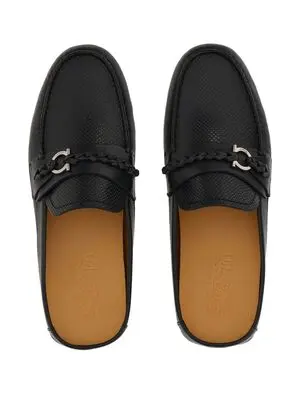 FERRAGAMO Gancini Plaque Driving Mules