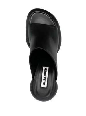 JIL SANDER Block-heel Chunky Leather Sandals