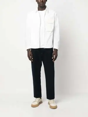TEN C Pocket Zip-up Shirt Jacket - White