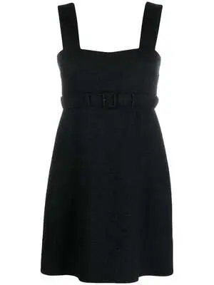 PATOU Corsage Belted Mini Dress - Black