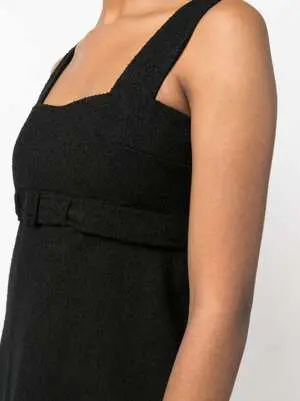 PATOU Corsage Belted Mini Dress - Black