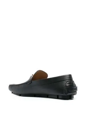 Versace La Medusa Leather Loafers - Black