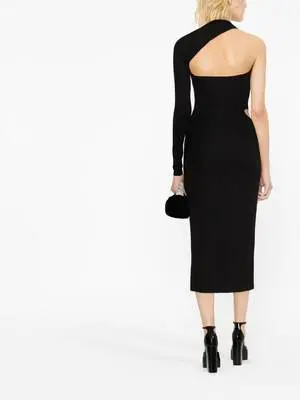 Versace One-shoulder Midi Dress