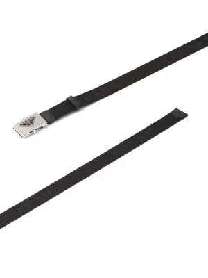 Prada Triangle Logo Woven Belt