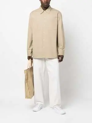 JIL SANDER Long-sleeve Cotton Shirt - Neutrals