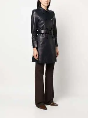 Giorgio Armani X 10 Corso Como Leather Trench Coat