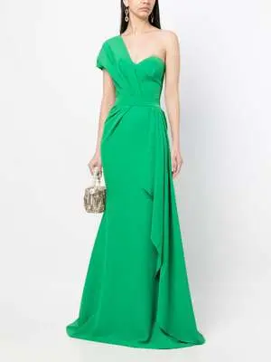 RHEA COSTA One-shoulder Gown