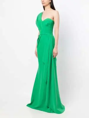 RHEA COSTA One-shoulder Gown
