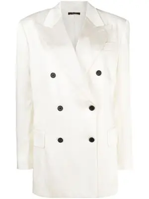 TOM FORD Fluid Double-breasted Blazer - Neutrals
