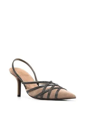 Brunello Cucinelli Strappy Slingback Pumps