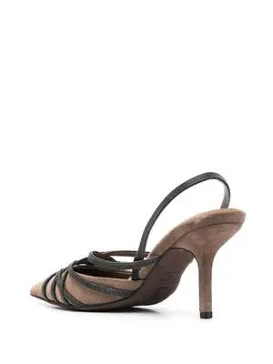 Brunello Cucinelli Strappy Slingback Pumps