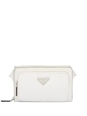Prada Logo-plaque Leather Messenger Bag