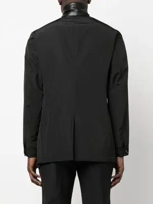 TOM FORD Leather-trim Single-breasted Blazer