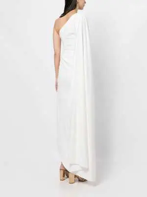 RHEA COSTA One-shoulder Gathered Dress