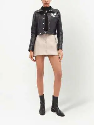 COURREGES Iconique Vinyl Mini Skirt - Grey
