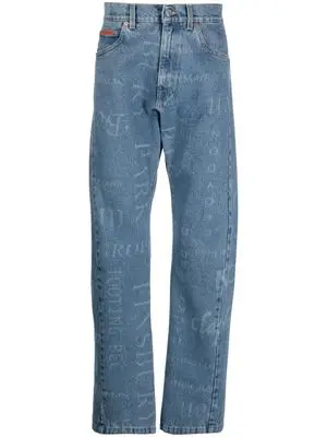 Martine Rose Printed Straight-leg Jeans