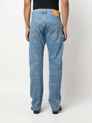 Martine Rose Printed Straight-leg Jeans