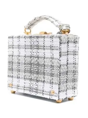Thom Browne Mini Woven Tartan Tweed Bag