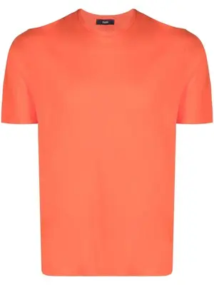 Herno Plain Cotton T-shirt - Orange