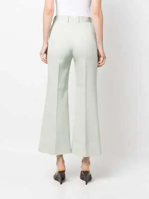 LANVIN Cropped Flared Trousers - Green