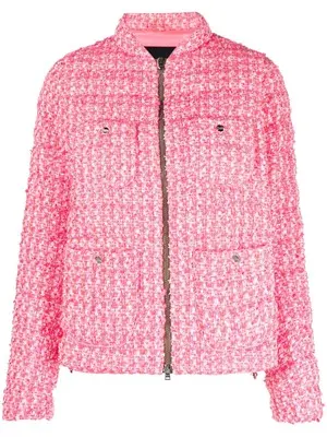 Herno Tweed Padded Jacket - Pink