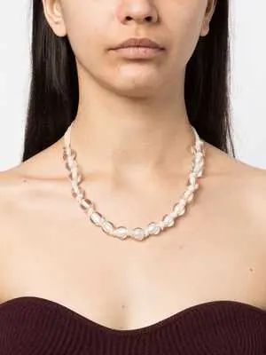 Chloé Crepe De Chine Beaded Necklace