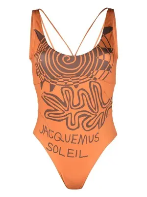 Jacquemus Le Maillot Signature One Piece Swimsuit - Orange