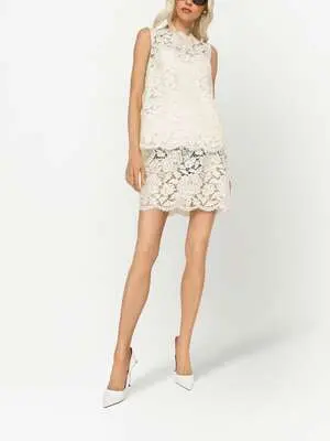 Dolce & Gabbana Floral-lace Top - White